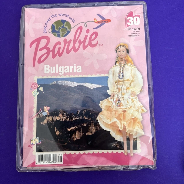 BULGARIA DISCOVER THE World with Barbie magazine #30 & Outfit unopened ...