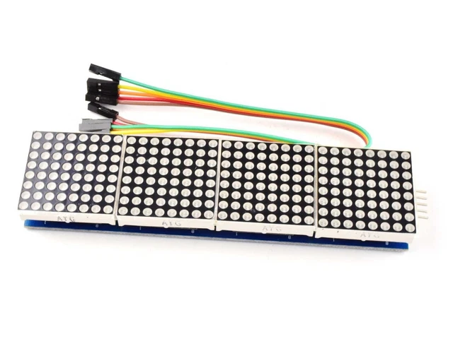 8 X 8 x 4 Dot-Matrix Display with 64 Blue LEDs and MAX7219 driver ...