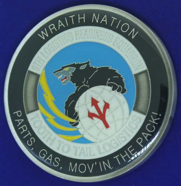 USAF 8TH LOGISTICS Readiness Squadron Commander Challenge Coin * £12.13 ...