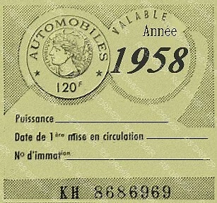 VIGNETTE 1958 VOITURE de collection CITROEN RENAULT PEUGEOT JEEP BUICK ...