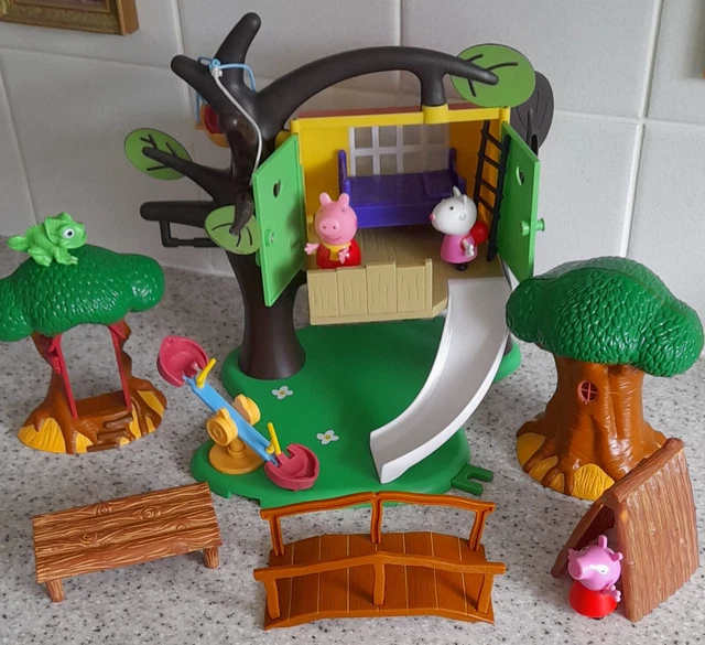 PEPPA PIG TREE House With Swing + Accessories +3 Figures Trees Ect G.c ...