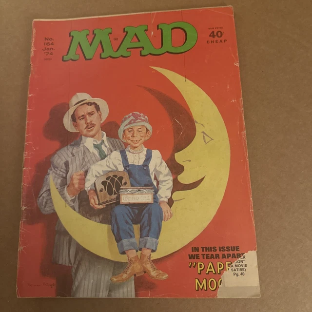 MAD MAGAZINE #164 Jan 1974 Paper Moon Good Condition shipping included ...