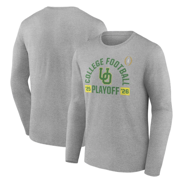 MEN'S HEATHER GRAY Oregon Ducks 2025-26 College Football Playoff ...