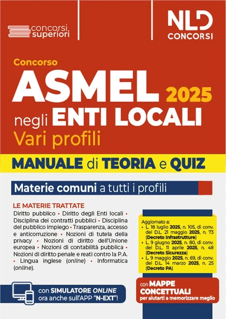 LIBRO NUOVO - Manuale Concorso Asmel 2025. Teoria E Quiz. Nuova Ediz ...