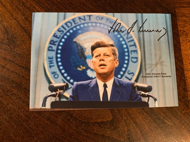 PRESIDENT JOHN F. Kennedy hair strand JFK lock of hair relic mini ...