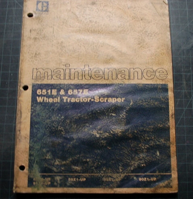 CAT CATERPILLAR 651E 657E Scraper Maintenance Manual Guide book owner pan safety EUR 11,95 ...