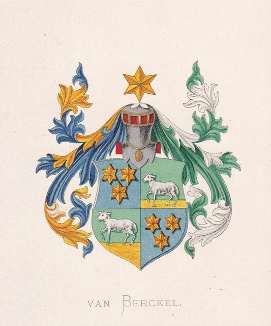 VAN BERCKEL COAT of arms coat of arms blason Nederland heraldry ...