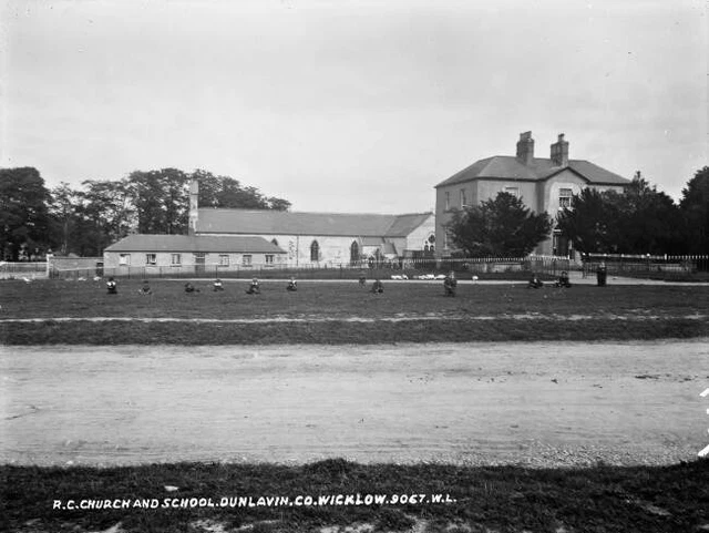 CATHOLIC CHURCH & School Dunlavin Co. Wicklow Ireland c1900 OLD PHOTO ...