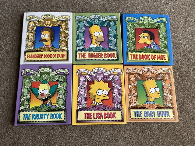 6X THE SIMPSONS Library Of Wisdom Matt Groening Ned Bart Homer Moe ...
