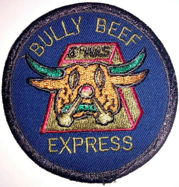 VINTAGE USAF 6TH Military Airlift Squadron Bully Beef Express Patch ...