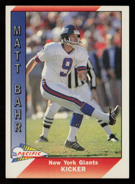 1991 PACIFIC #359 Matt Bahr New York Giants carte de football EUR 1,12 ...