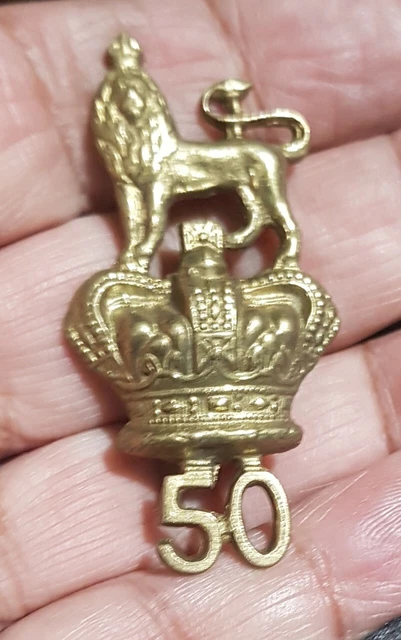 BRITISH ARMY 50TH Regiment Cap Badge £9.49 - PicClick UK