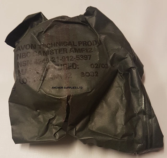 BRITISH ARMY AVON NBC CBRN AMF12 Filters Canister S10 FM12 Respirator ...