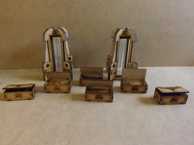 GENERATOR+BOXES SCENERY TERRAIN wargame Infinity wargaming building ...