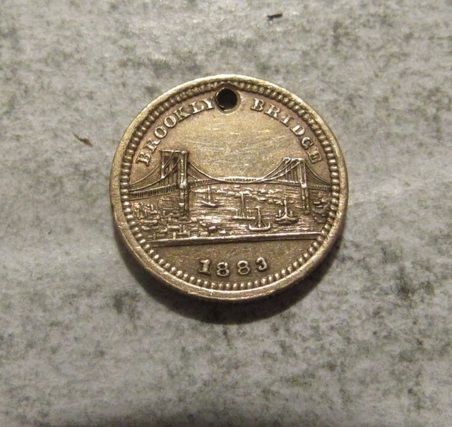 BROOKLYN BRIDGE AND Lord's Prayer Mini Token Smaller Then a Penny £5.06 ...