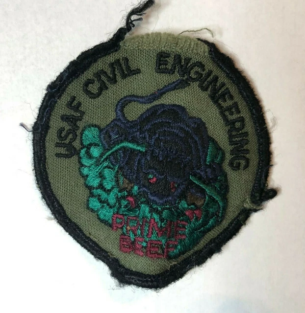 USAF UNITED STATES Air Force Civil Engineering Prime Beef Badge Patch ...