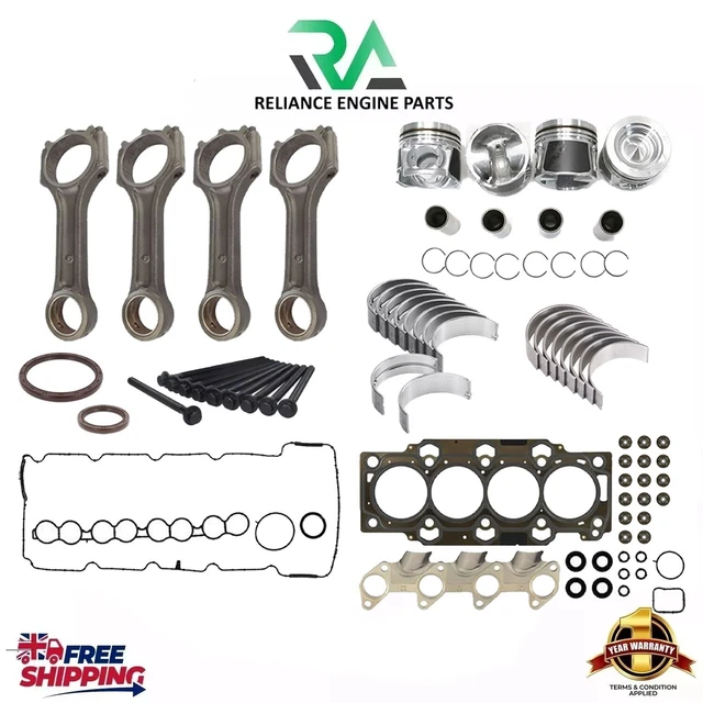HYUNDAI KIA D4FD Piston Bielle X4 + Rebuild Kit 1.7 Diesel I30 I40 IX35 ...