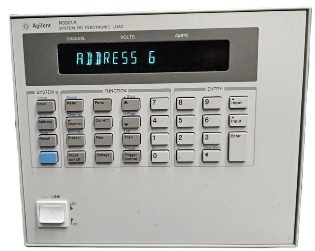 AGILENT N3301A 600 Watt DC Electronic Load Mainframe W/ NIST Traceable ...