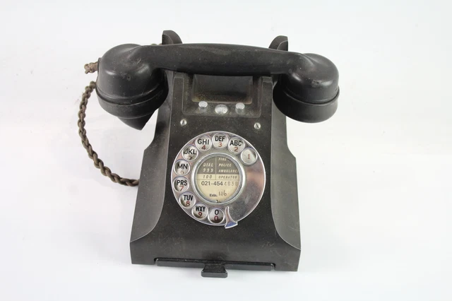 BLACK BAKELITE TELEPHONE 1930s European £0.99 - PicClick UK
