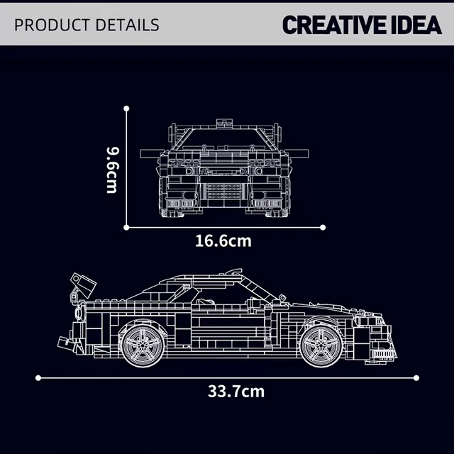 MOULD KING 10113 Klemmbausteine Skyline GTR R34 – 1471 Teile, Geschenk ...