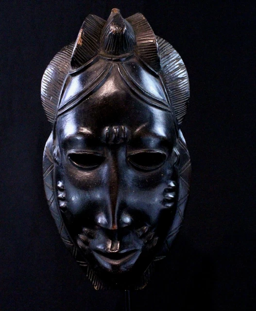 ART AFRICAIN - Ancien Masque Passeport de Famille Baoulé Baule Akan ...