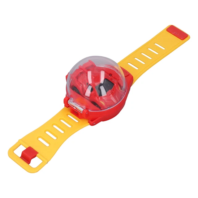 (RED)MINI REMOTE CONTROL Car Watch Toys USB Charging Cartoon Cute Wrist ...