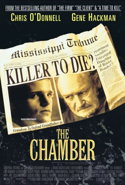 THE CHAMBER ORIGINAL Daybill Movie poster Gene Hackman Chris O'Donell D ...