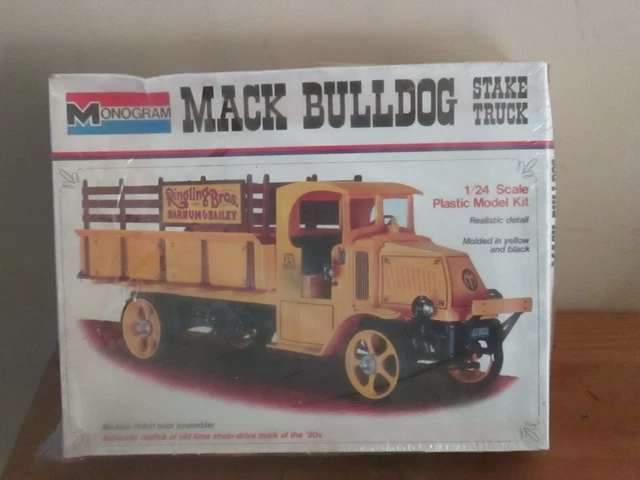 MONOGRAM MACK BULLDOG Stake Truck Modellbausatz im Maßstab 1:24 EUR 26 ...
