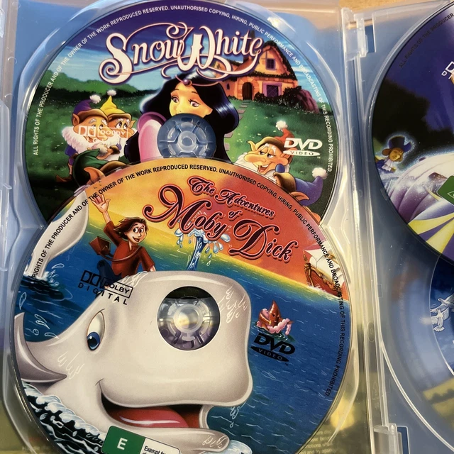 5 DVD SNOW White/Adventures Moby Dick/Cinderella/Little Princess ...