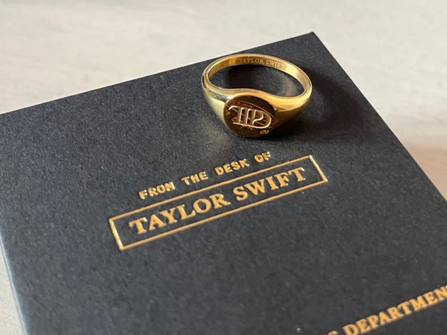 TAYLOR SWIFT - The Tortured Poets Department "TTPD" Ring - Size 9 £40. ...