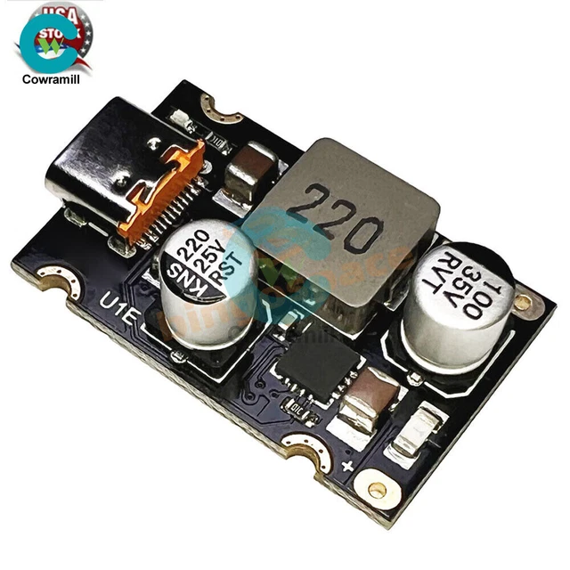 DC8~30V TYPE-C PD65W Fast Charging Module Buck Module Board For PD3.1 ...