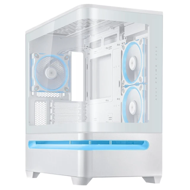 ASUS PRIME AP202 ARGB Gaming Case Curved Glass Panel Micro ATX 3x ARGB ...