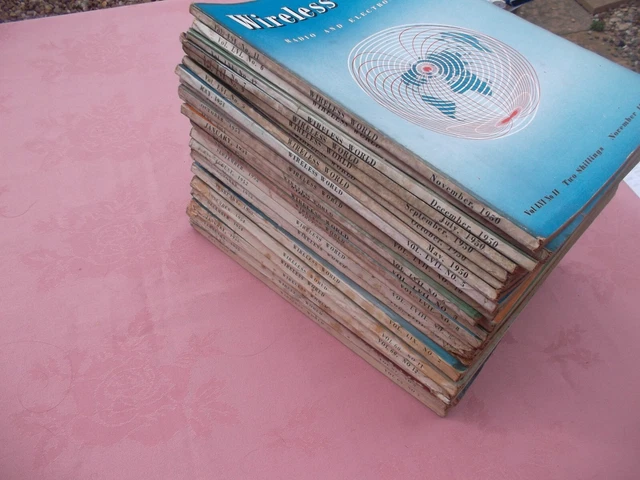 WIRELESS WORLD MAGAZINE vintage 1950 1951 1952 1953 1954 1955 1959 £10. ...