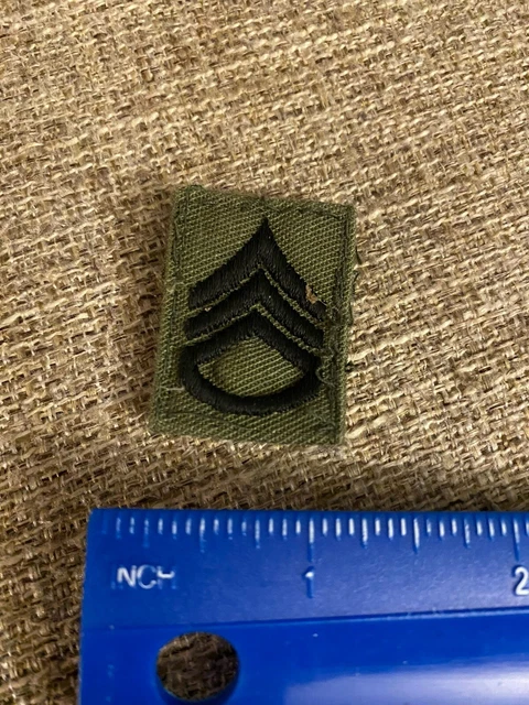 SMALL GREEN US Army Staff Sergeant Enlisted Rank Patch INV10028 $3.99 ...