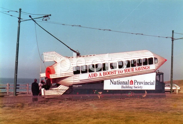 BLACKPOOL TRANSPORT ROCKET TRAM 732 LITTLE BISPHAM 1982x 5x3 PHOTOGRAPH ...