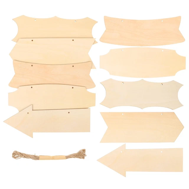 WOOD BOARD HANGING Door Sign Decor DIY Plaque Arrows Chalkboard Signs ...