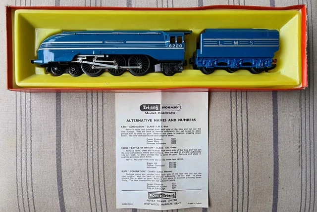 WORKING HORNBY LOCOMOTIVE Coronation Class Blue Livery No 6220 Damaged ...