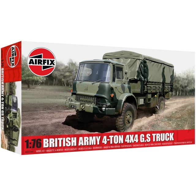 AIRFIX 1/76 MILITARY Vehicle British Army Truck Model Kit 4 Ton 4x4 GS ...