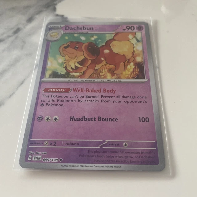 POKEMON SCARLET AND Violet Dachsbun Reverse 099/198 EUR 1,21 - PicClick FR