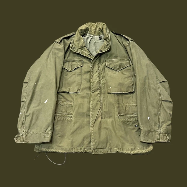 VINTAGE VIETNAM WAR Era US Army Military M-65 Field Jacket WW2 OG107 ...