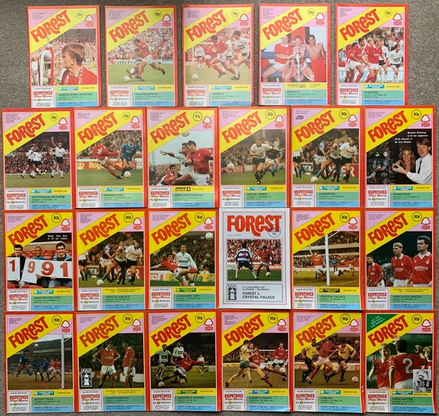 NOTTINGHAM FOREST FC 1990 1991 Home Football Programme Collection Nffc ...