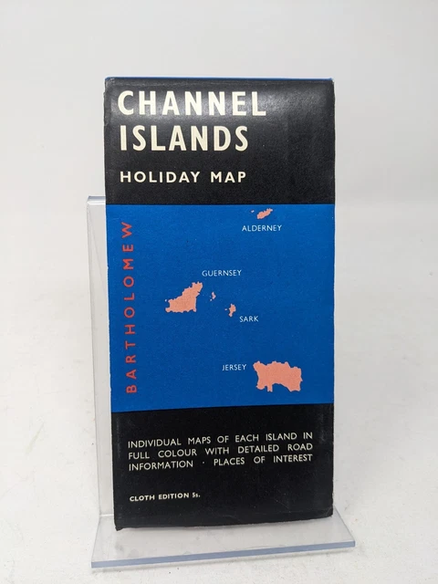 VINTAGE HOLIDAY MAP of the Channel Islands 1963 UK Jersey Guernsey ...
