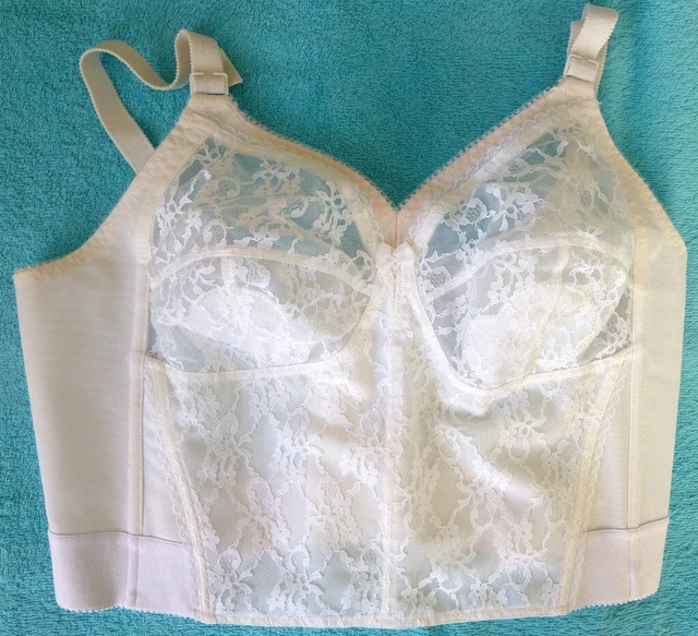 SOUTIEN GORGE BUSTIER vintage TRIUMPH T 110 B (FR) - 95 B (EU) blanc ...
