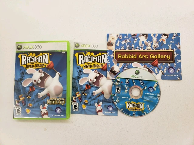 RAYMAN RAVING RABBIDS (Microsoft Xbox 360, 2007) Complete Manual Rare £ ...