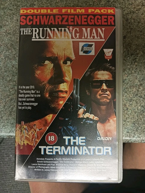 VINTAGE DOUBLE FILM Pack Schwarzenegger The Running Man The Terminator ...