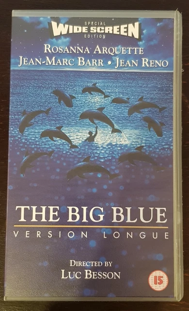 THE BIG BLUE VHS - UK PAL - Luc Besson - Jean Reno - Rosanna Arquette £ ...