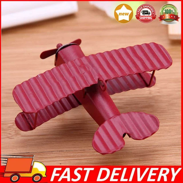 VINTAGE METAL PLANE Model Aircraft Glider Biplane Aeromodelo Model(Red ...