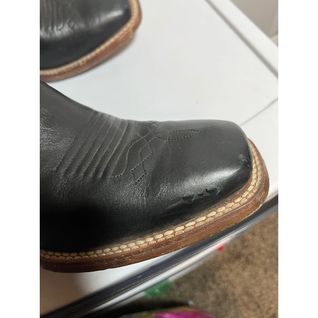 CODY JAMES MEN'S Black Leather Square Toe Cowboy Boots Style BBSS Size ...