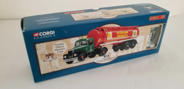 CORGI 16306 SCAMMELL Highwayman Tanker w/ Petrol Pump Shell-BP 1:50 Ltd ...