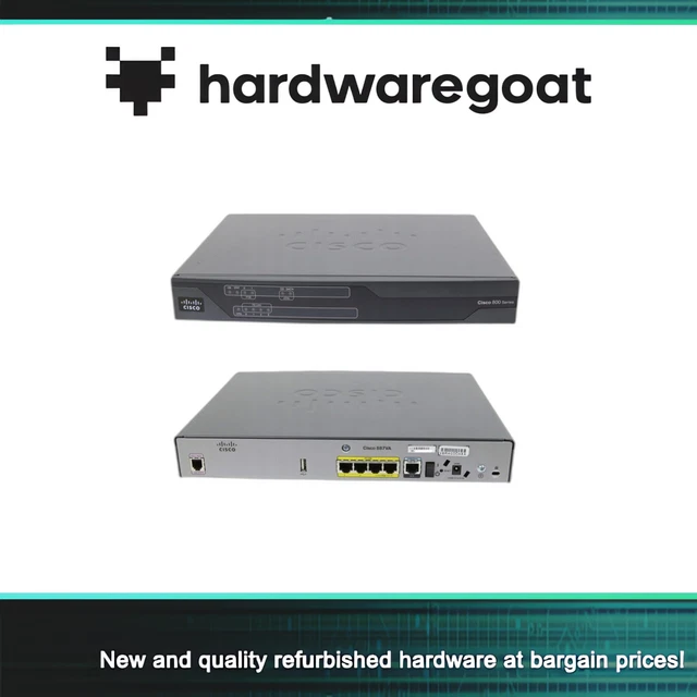 CISCO C887VA-K9 880 Series Integrated Services Router +PSU CCNA CCNP.0 ...